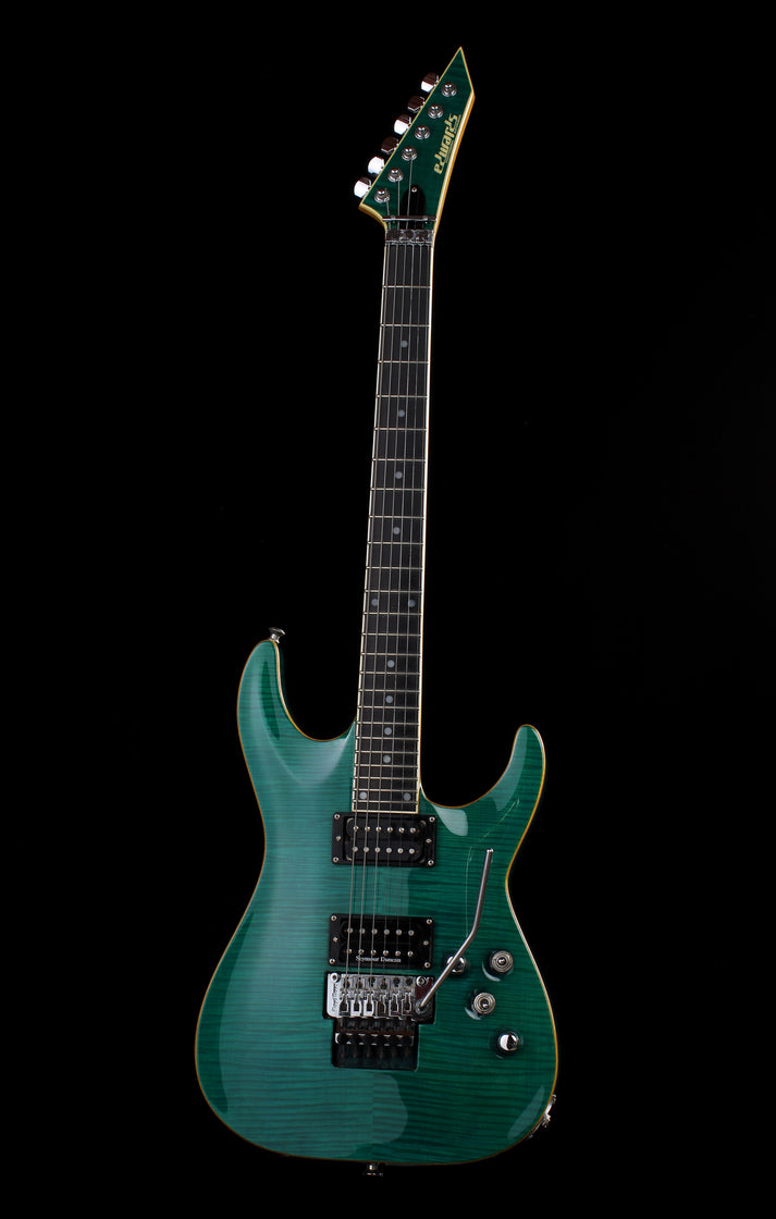 Edwards by ESP E-HR 145 QM See Through Green Seymour Duncan Floyd Rose ...