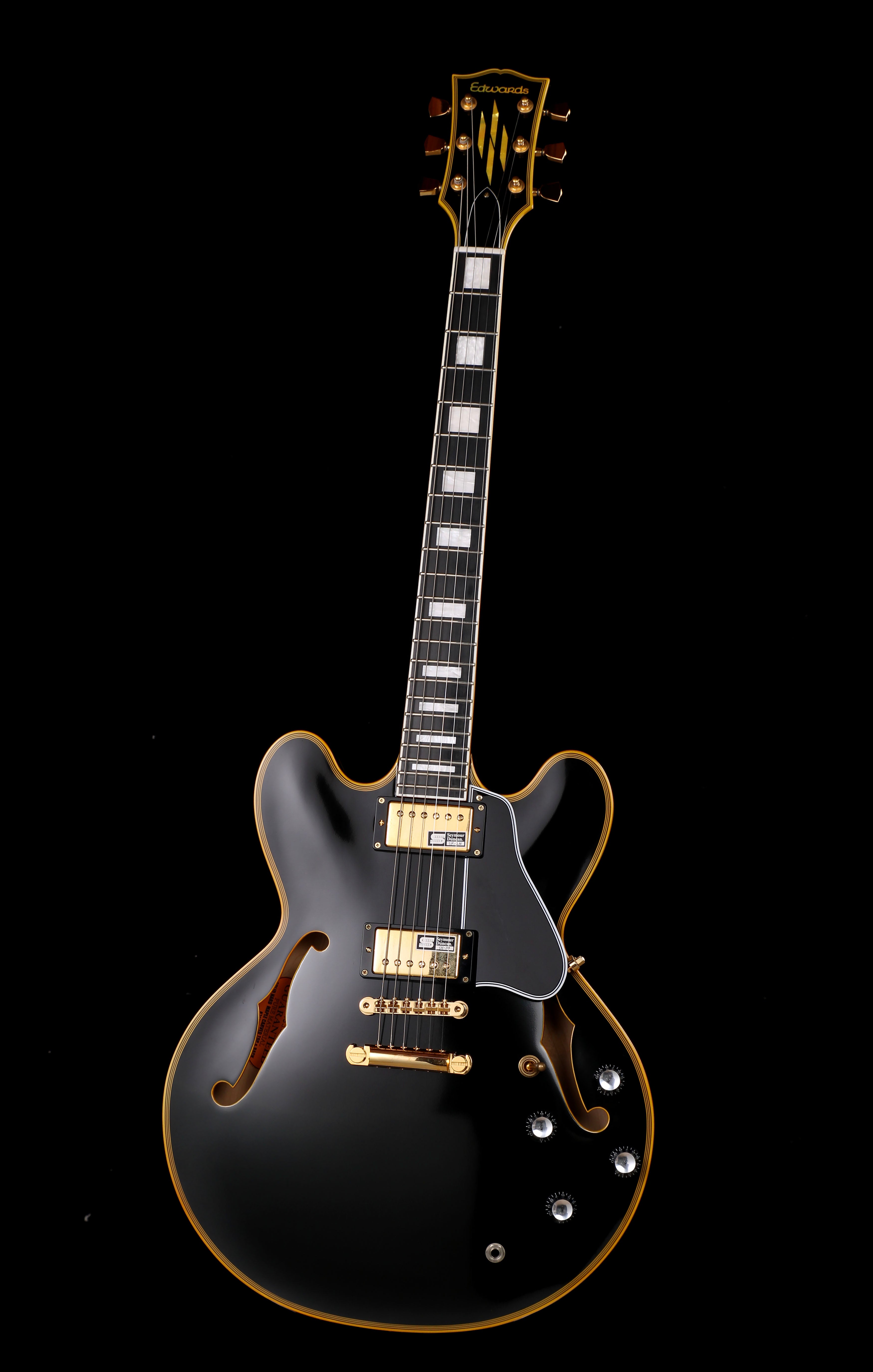 Edwards by ESP E-SA-138LTC ES-335 Ebony Lacquer Finish 2013 Seymour Du ...